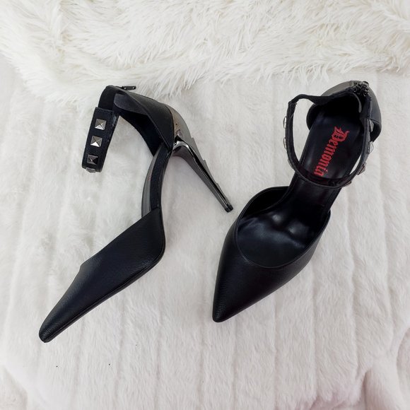 Demonia | Shoes | Chrome Lightning Bolt High Heels Pointy Toe Pumps ...